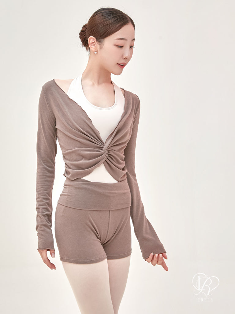 Hazy Twist Warmer Top – ERELL Dance
